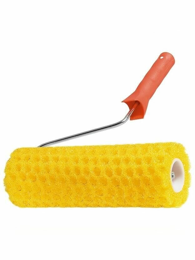 Валик "Структурный" поролоновый с ручкой, "горошек", 230 мм, D 80 мм, D ручки 6 мм Matrix 80222