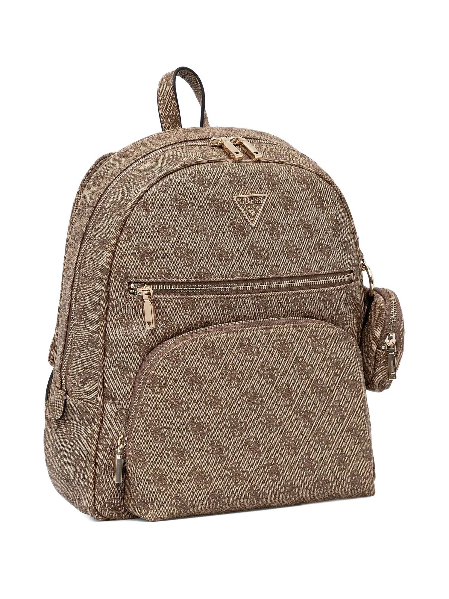 Сумка GUESS Logo-pattern backpack, brown — фото 1
