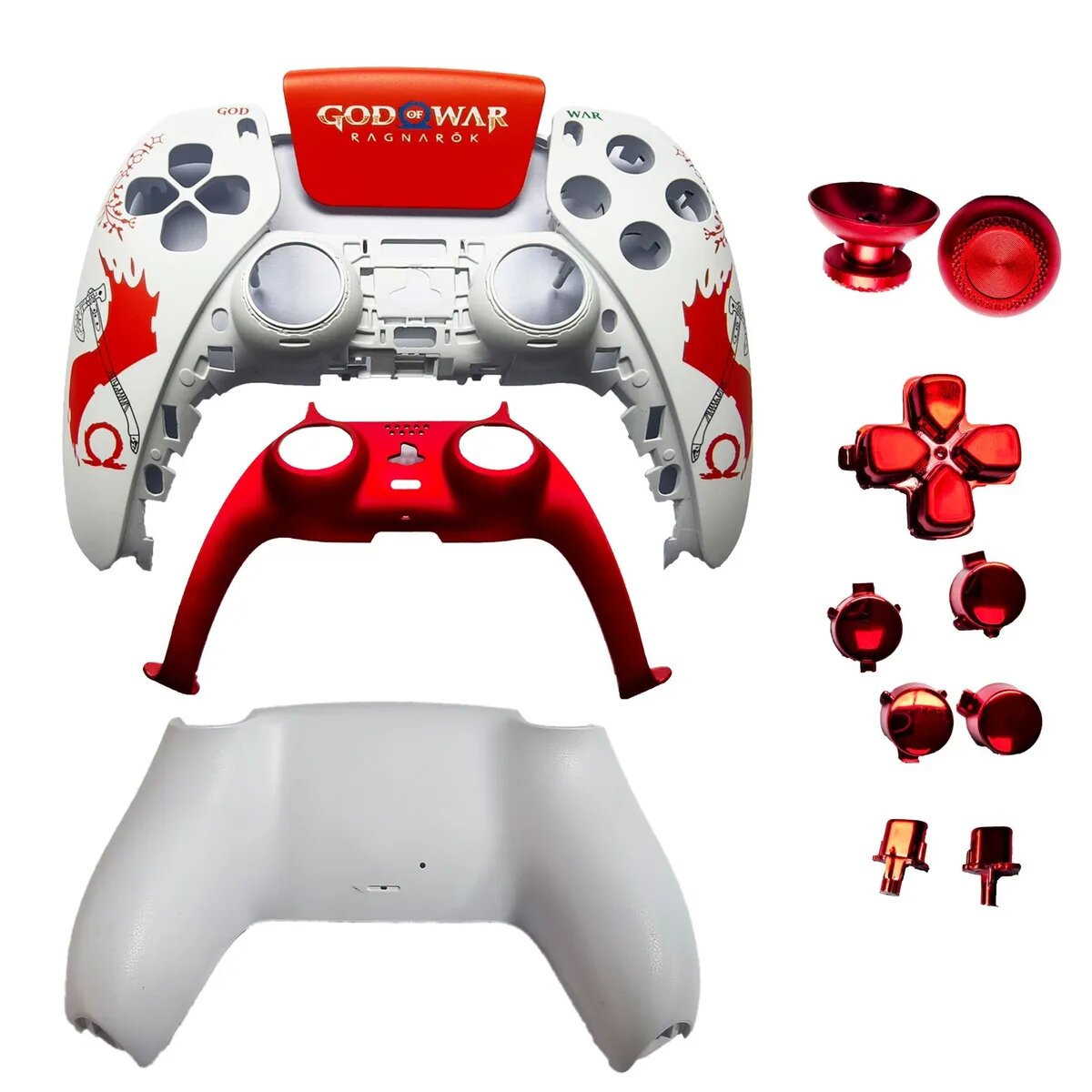 Сменный Корпус Для Джойстиков PS5 God of War Корпус в полном комплекте с кнопками Крышка сенсорной панели