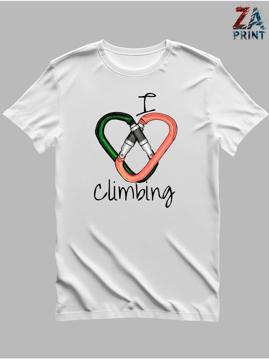Футболка скалалаз climbing сердце