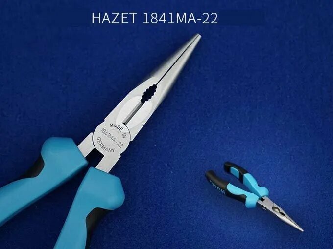 Инструменты для ремонта Hazet Плоскогубцы с острым носом 165 мм синий