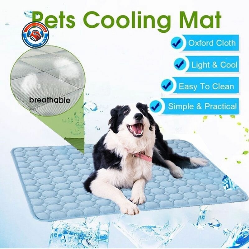Коврик для животных охлаждающий складной — удобная лежанка для собак и кошек на пол, диван, в машину, 6 размеров