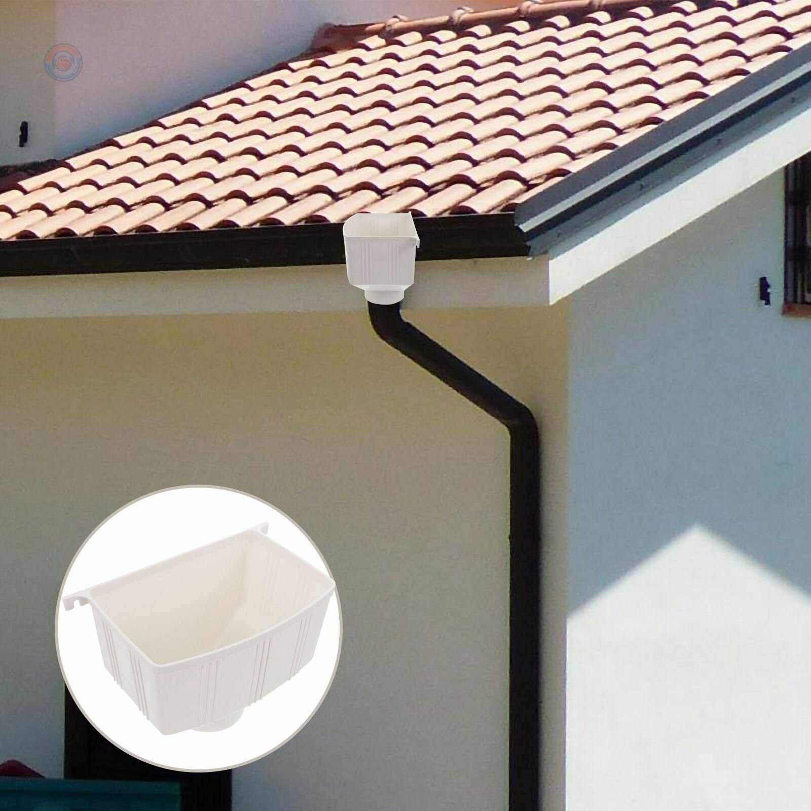 Комплект водосточной системы из прочного пластика, белый соединитель желоба для дома и виллы, простой монтаж и защита фундамента от дождевой воды