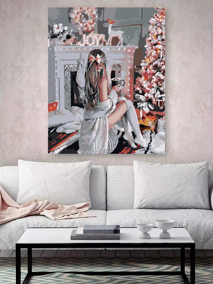 Картина по номерам Зимний-вечер