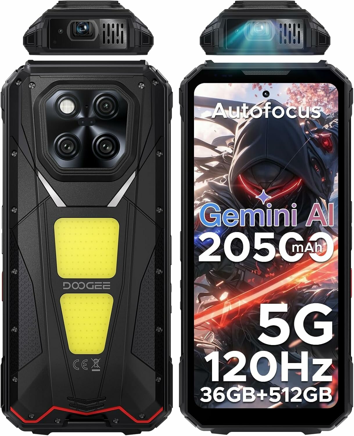 Защищенный телефон DOOGEE V MAX Play 5G с проектором 100 люмен, 32 ГБ ОЗУ, 512 ГБ ПЗУ и 2 ТБ