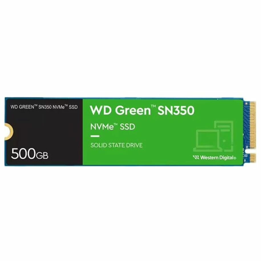 500 ГБ SSD M.2 Накопитель WD Green (WDS500G2G0C) - PCI-E 3.0, чтение - 2400, запись - 1500, 3D TLC NAND