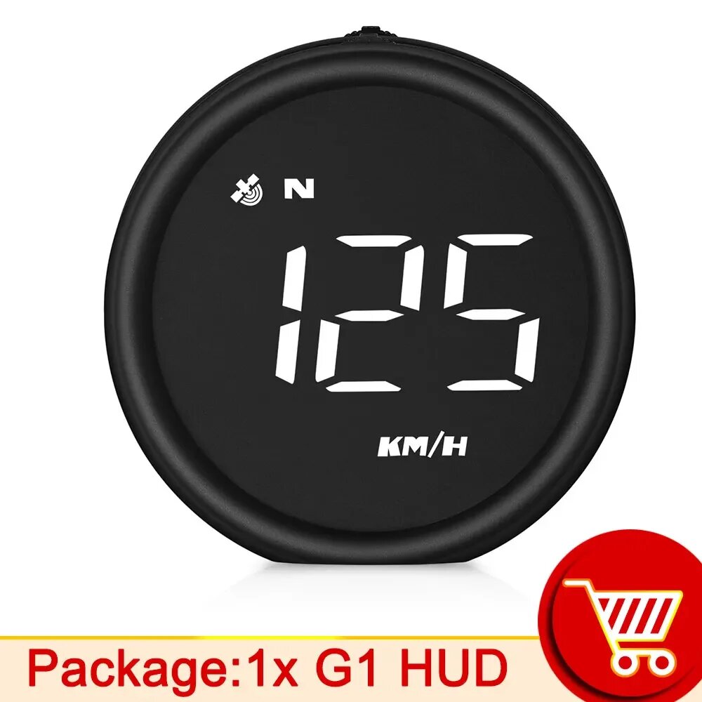 G1 Автомобильный проекционный дисплей GPS HUD Цифровой спидометр Датчики Открытый внедорожный руководство Смарт-гаджеты GPS Сигнализация превышения скорости для всех автомобилей, G1-White