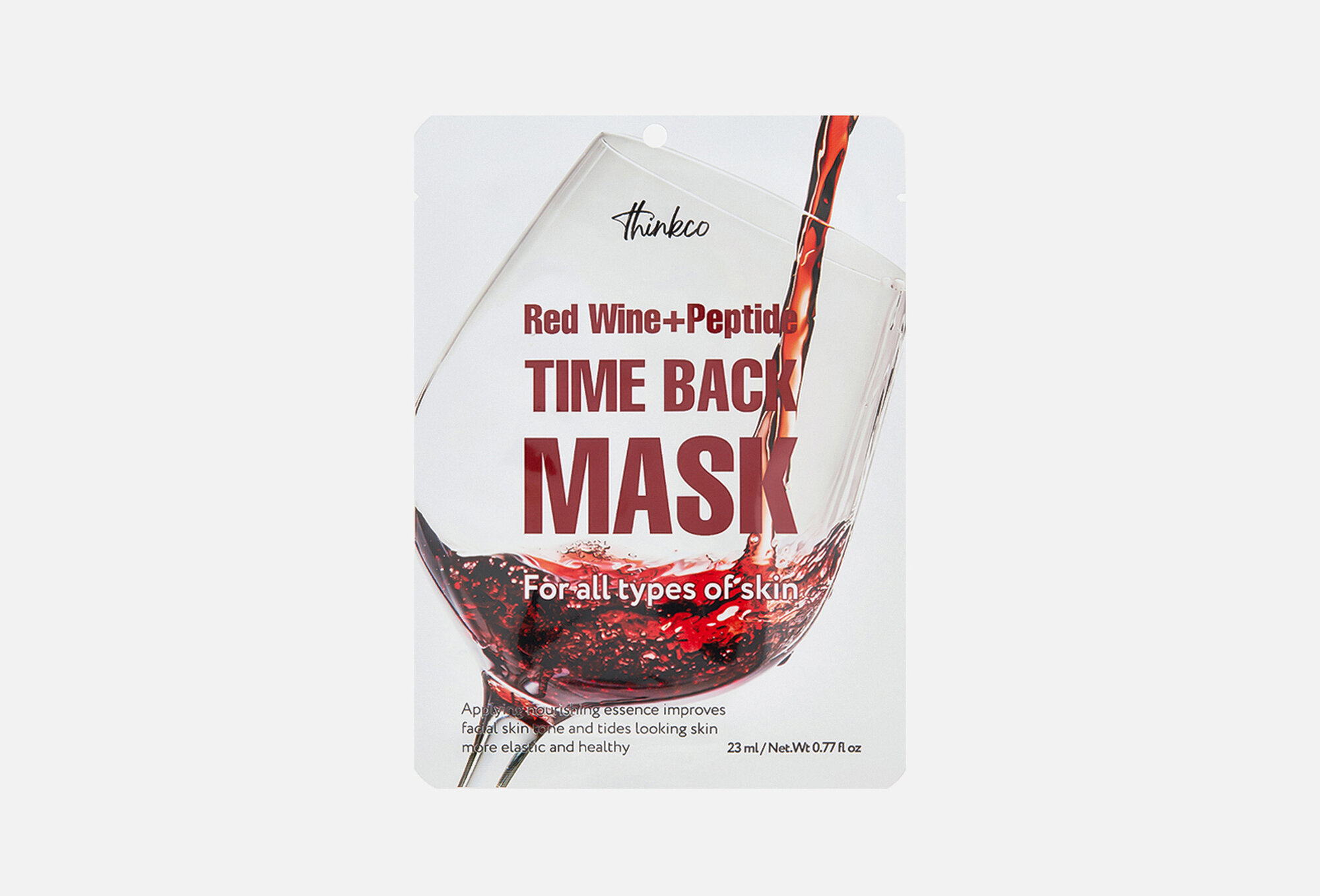 Тканевая маска для лица THINKCO Red Wine + Peptide Time Back Mask Pack