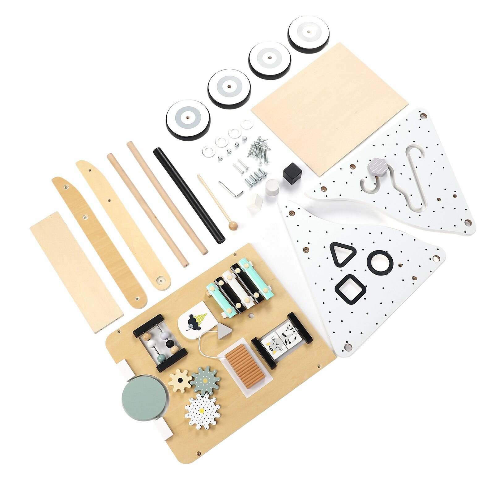 Деревянные ходунки с роликами развивают двигательные навыки, многофункциональны, обучающие ходунки для малышей