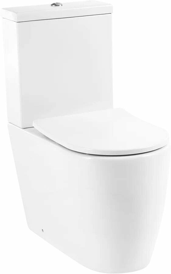 Унитаз-компакт напольный BelBagno Marino BB105CPR BB2031SC с микролифтом, безободковый, антивсплеск, фарфоровый, белый, глянцевый, овальный, с нижним подводом, сиденье для унитаза в комплекте