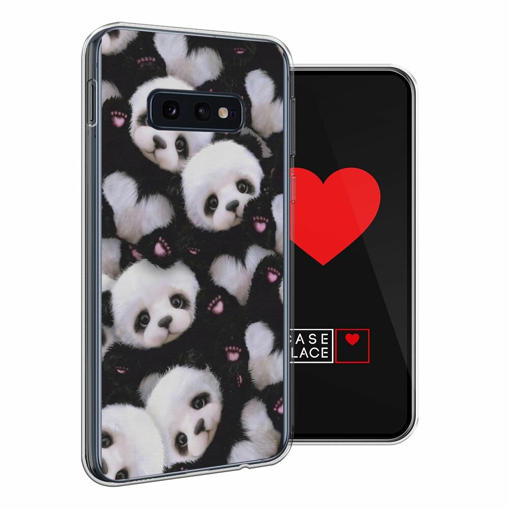 Чехол на Samsung Galaxy S10E / Самсунг Галакси S10E с принтом "Море панд" — фото 1