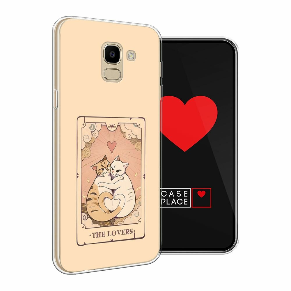 Чехол на Samsung Galaxy J6 2018 / Самсунг Галакси Джей 6 2018 с принтом "The lovers cats 1 - 14 февраля" — фото 1