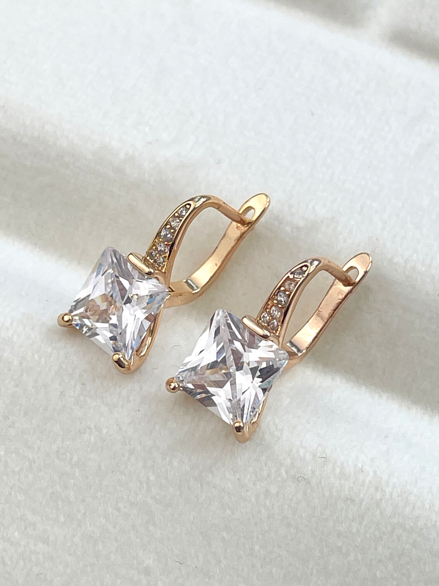 Серьги, фианит