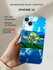 Чехол на Apple iPhone 14 / Айфон 14 с принтом "ВДВ флаг в небесах"