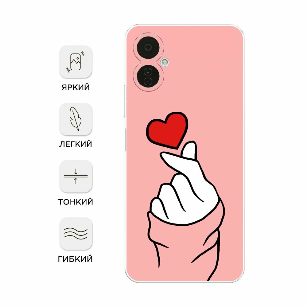 Чехол на Tecno Camon 19 Neo / Техно Камон 19 Нео с принтом "Милое сердечко" — фото 1