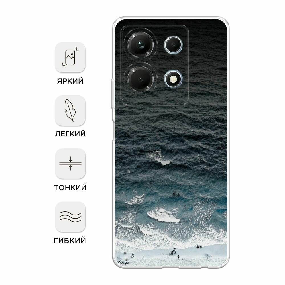 Чехол на Infinix Note 30 4G / Инфиникс Нот 30 4G с принтом Волны на море — фото 1