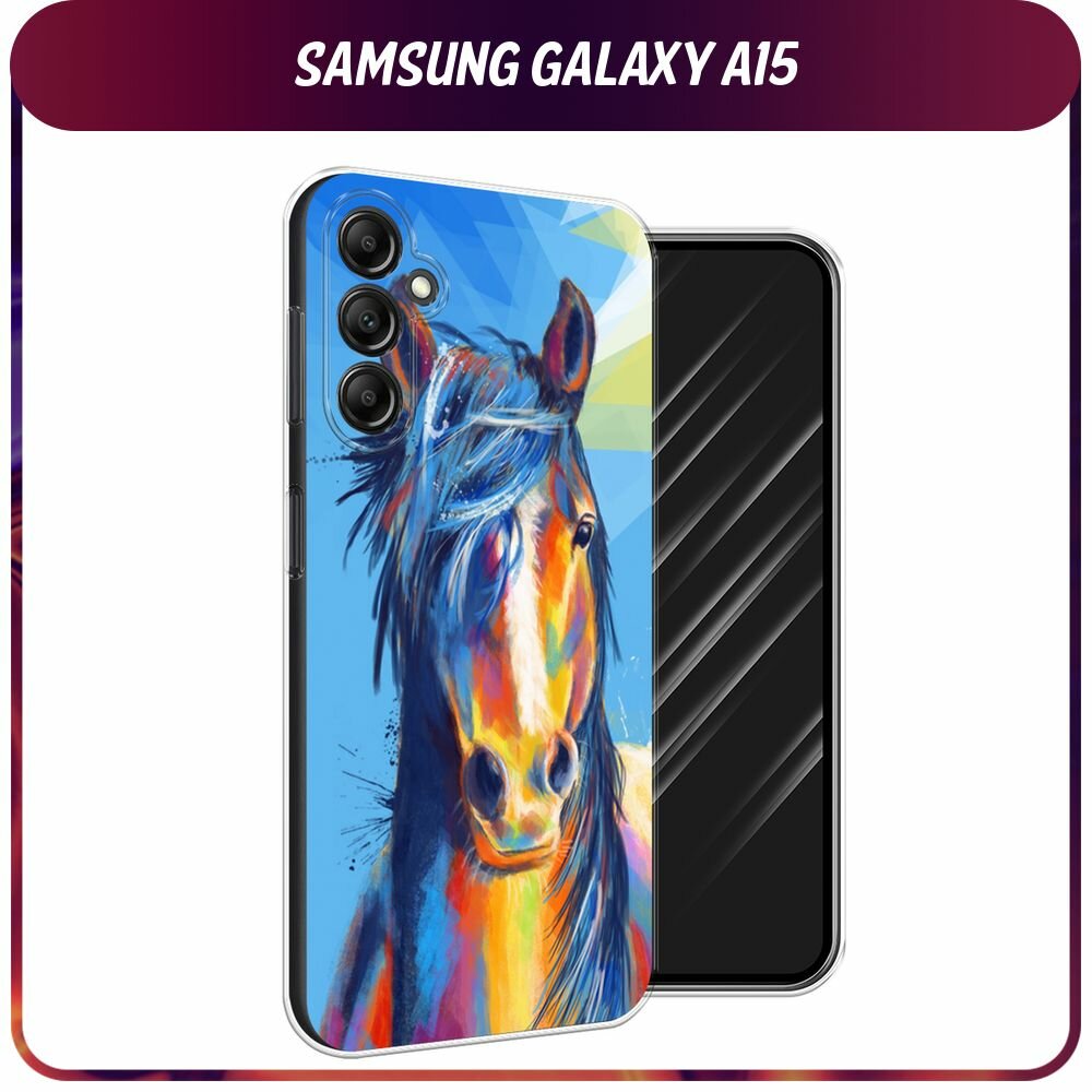 Чехол на Samsung Galaxy A15 / Самсунг А15 с принтом "Лошадь арт 3"