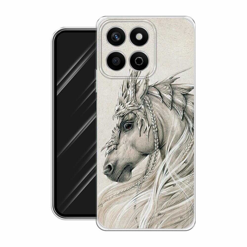 Силиконовый чехол на Honor X7c / Хонор X7c с принтом Мифическая лошадь — фото 1