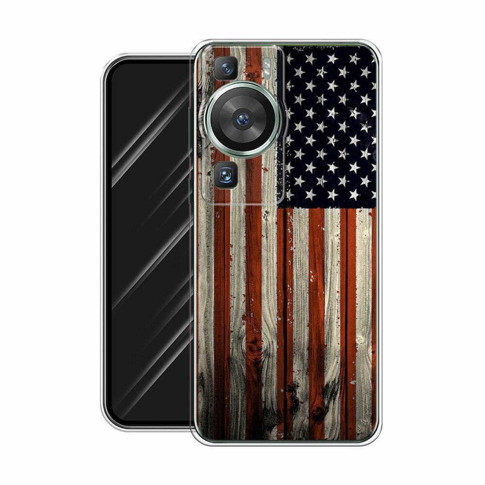 Чехол на Huawei P60/P60 Pro / Хуавей P60/P60 Про с принтом "США" — фото 1