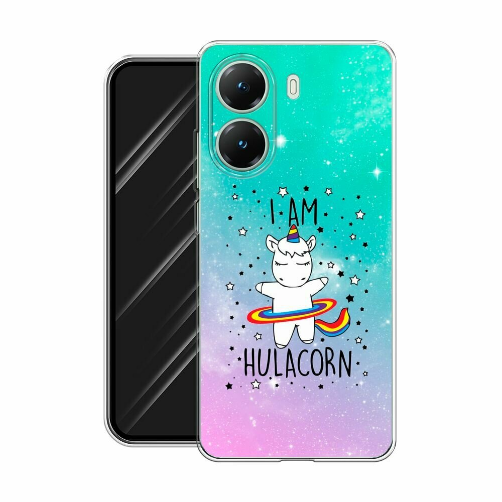 Силиконовый чехол на Poco X7 Pro / Поко X7 Про с принтом I am hulacorn — фото 1