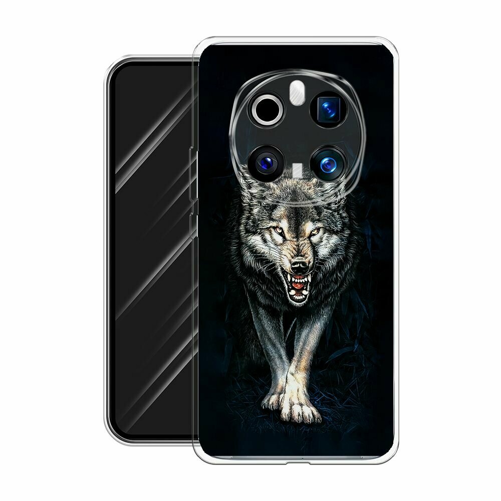 Чехол на Honor Magic 7 Pro / Хонор Мэджик 7 Про с принтом "Злобный волк из ночи" — фото 1