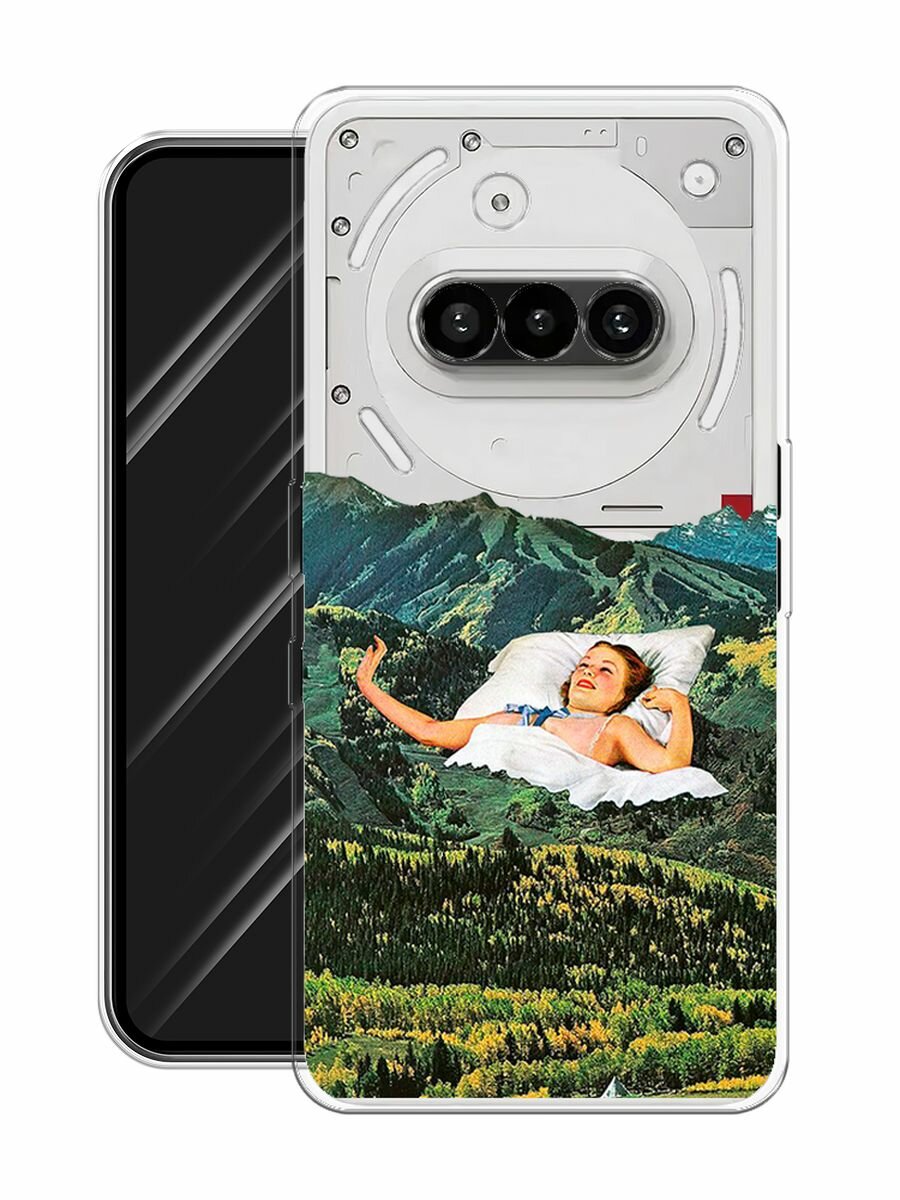 Чехол на Nothing Phone 3a / Нотинг Фон 3а с принтом Good morning, my darling, прозрачный — фото 1