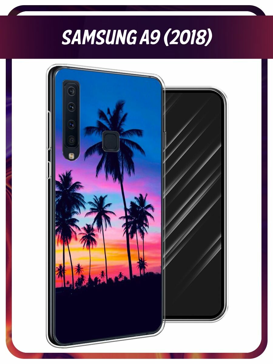 Чехол на Samsung Galaxy A9 2018 / Самсунг Галакси А9 2018 с принтом "Закат 5"