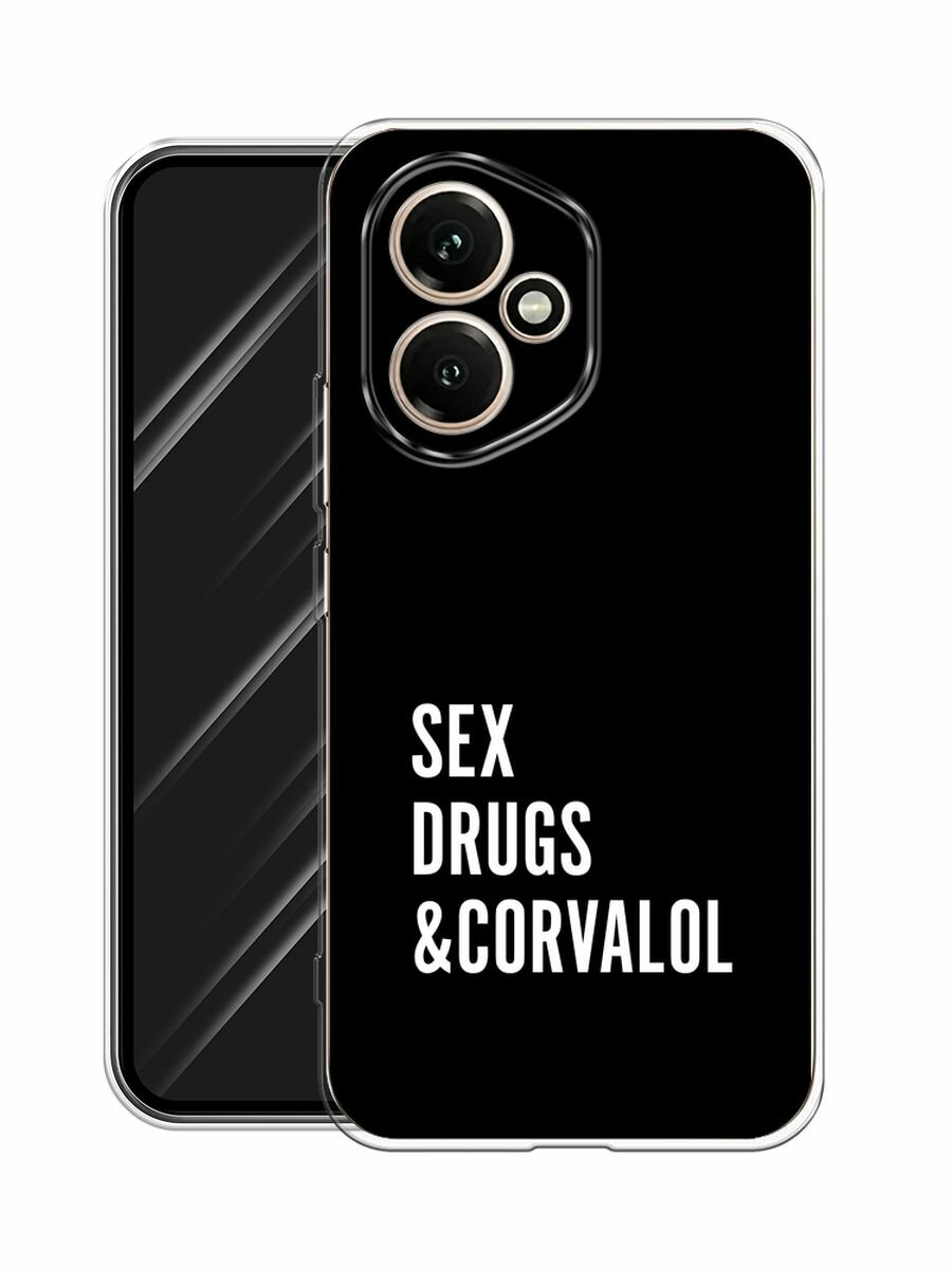 Силиконовый чехол на Honor 400 / Хонор 400 с принтом "Corvalol" — фото 1