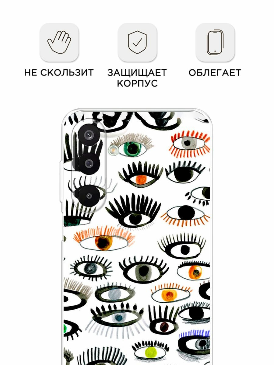 Чехол на Samsung Galaxy M16 / Самсунг Галакси М16 с принтом "Глаза акварель" — фото 1