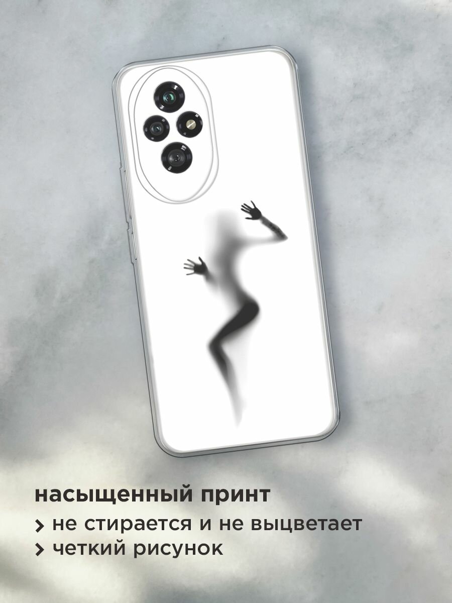 Силиконовый чехол на Honor 200 / Хонор 200 с принтом "Девушка в душе" — фото 1