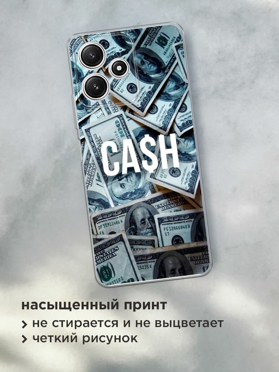 Силиконовый чехол на Xiaomi Redmi 12 / Сяоми Редми 12 с принтом "Cash" — фото 1
