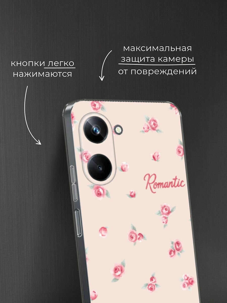 Силиконовый чехол на Realme 10 Pro / Реалми 10 Про с принтом "Romantic" — фото 1