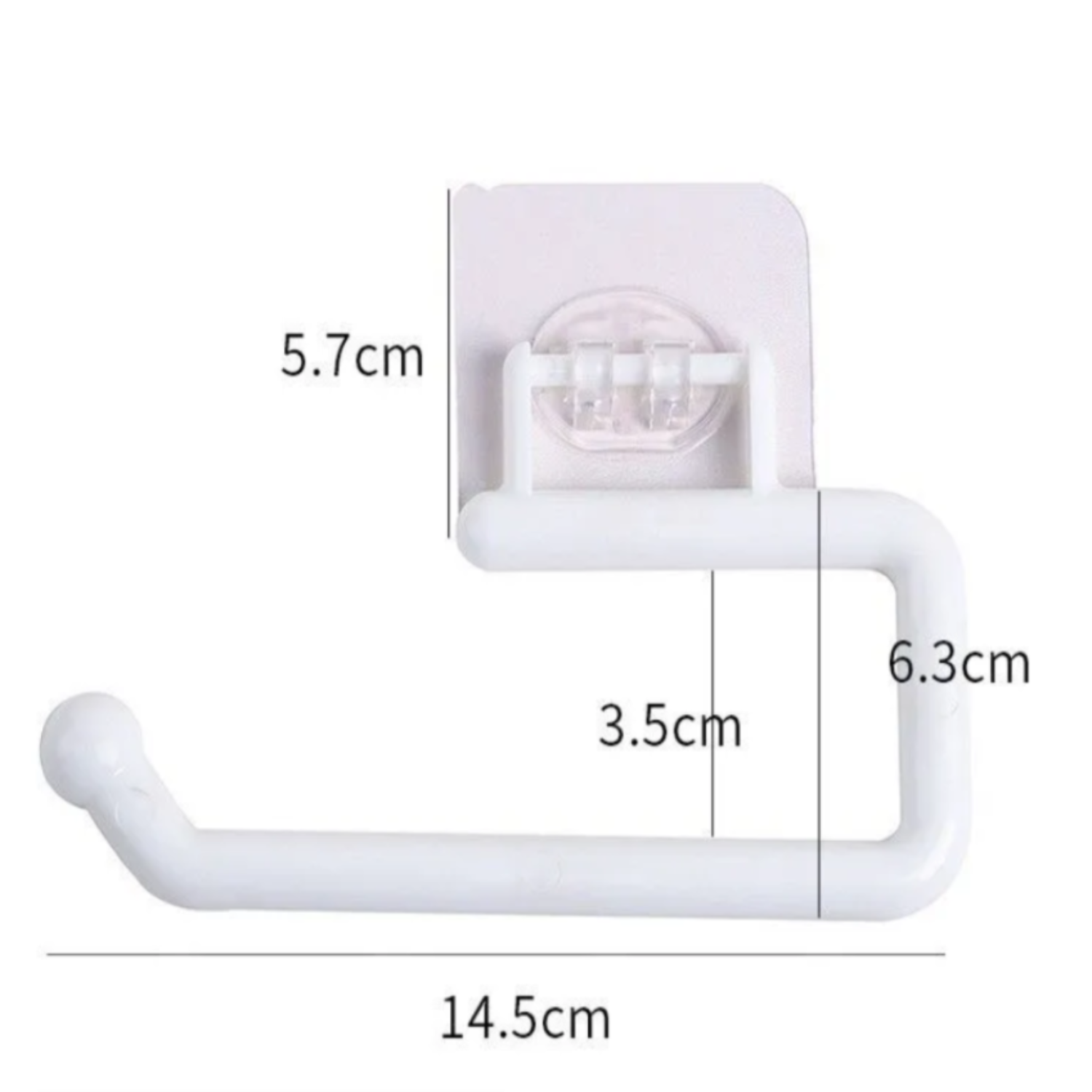 Держатель бумажных полотенок для кухни без отверстий, держатель рулонного бумаги, навесной стойка, стойка для хранения плёнки, крючок для туалетной бумаги, подставка для полотенца, цвет белый, вес 33 г, размер 14.5*6.3*7.5 см, материал PP, в комплект