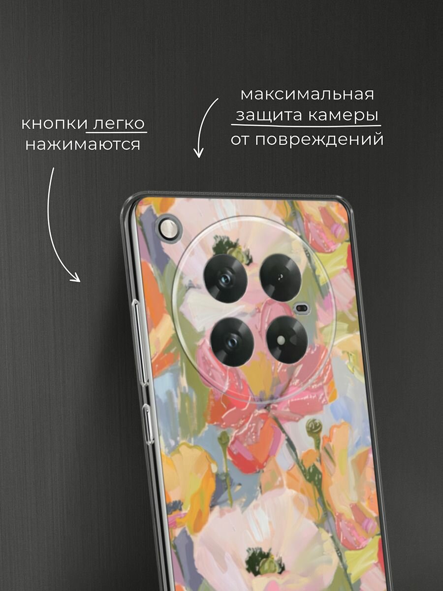 Чехол на Infinix Zero 40 5G / Инфиникс Зеро 40 5G с принтом "Акварельные анемоны" — фото 1