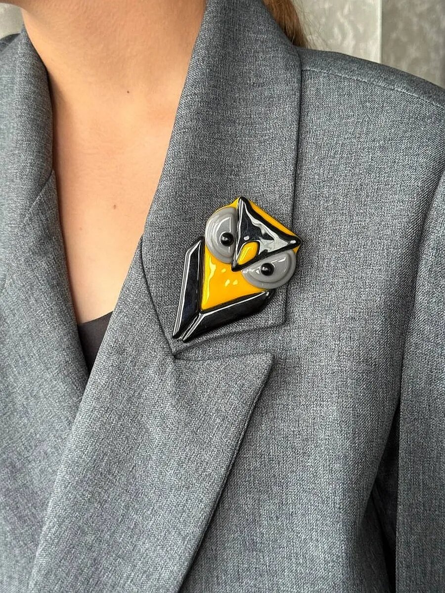 Брошь, стекло, муранское стекло