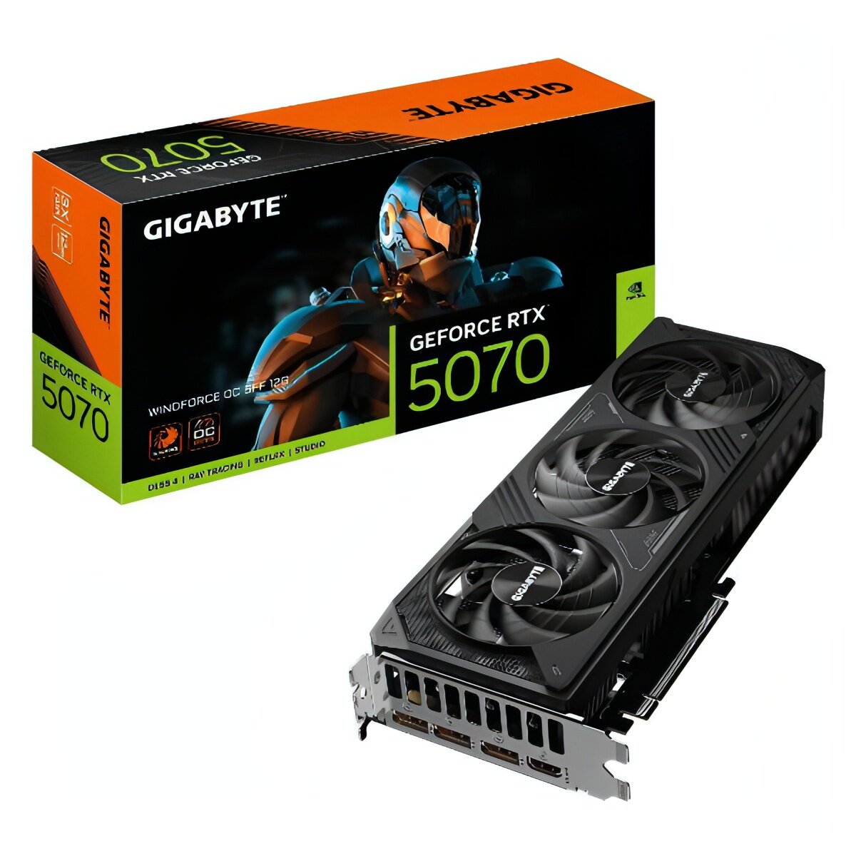 Видеокарта GIGABYTE NVIDIA GeForce RTX 5070 WINDFORCE OC SFF 12GB [gv-n5070wf3oc-12gd]
