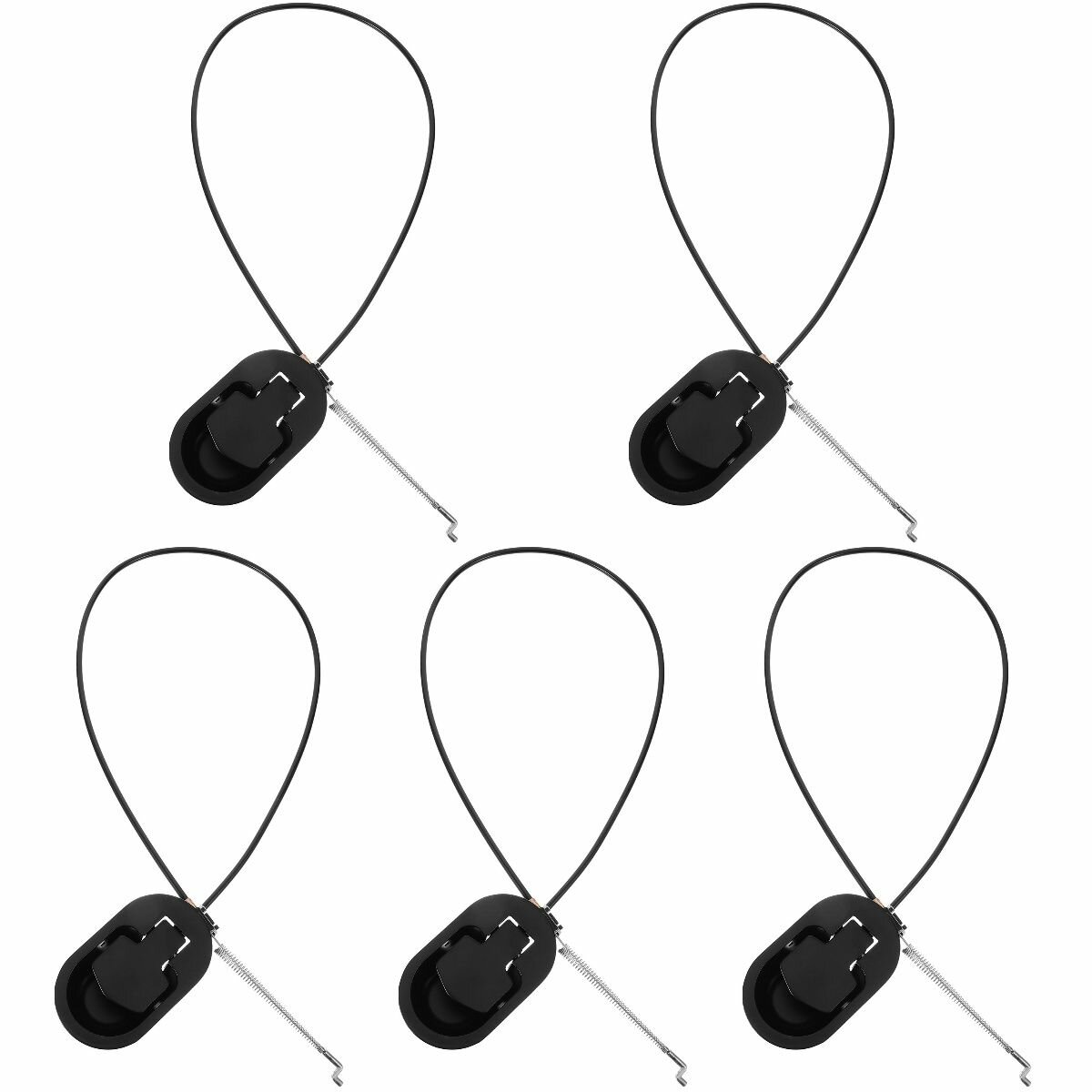 Ручка управления раскладным креслом из цинкового сплава с тросом и пружиной, черная, 5 штук для ремонта домашней мебели