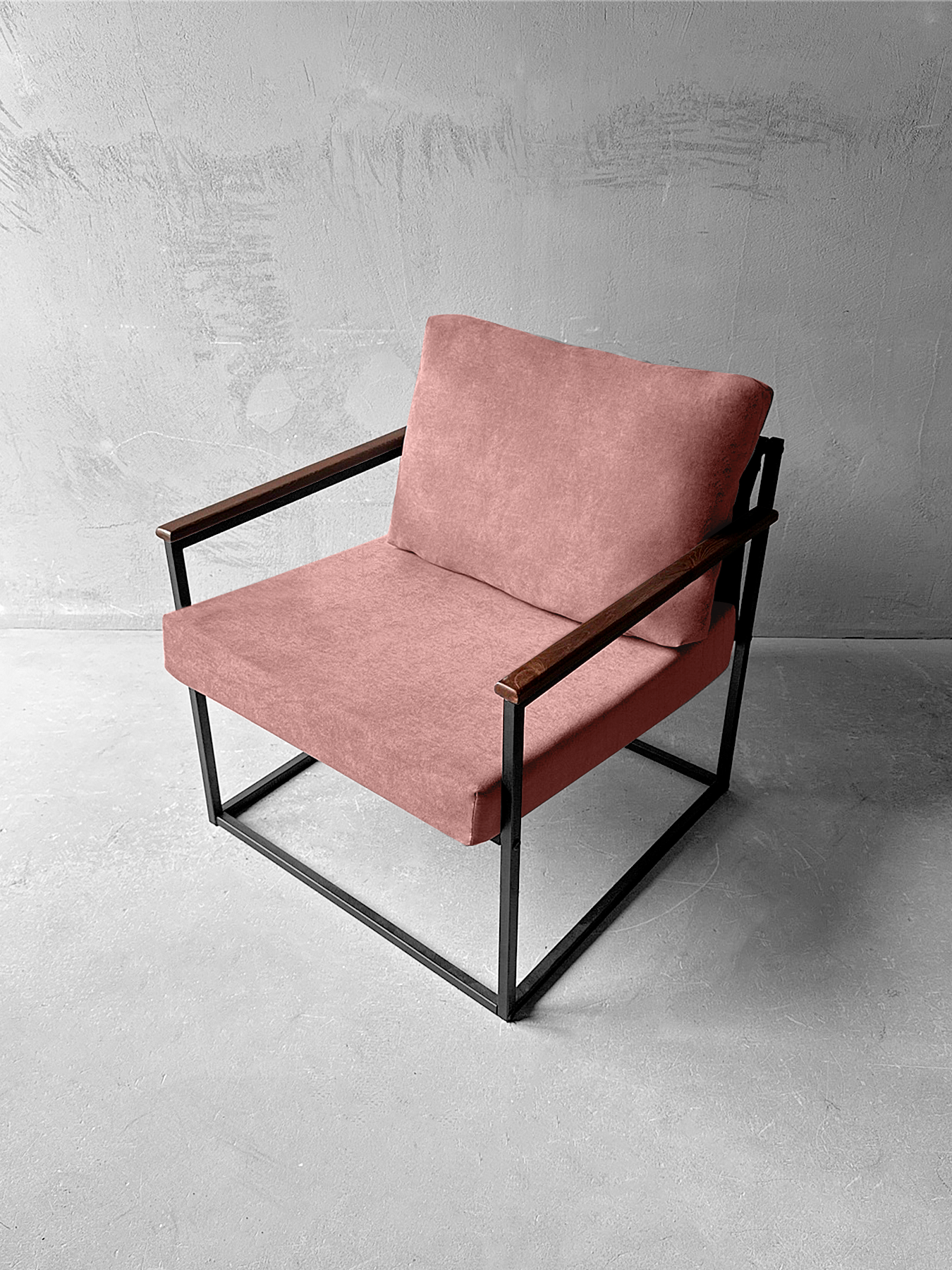 Кресло для отдыха Регуляр велюр розовый