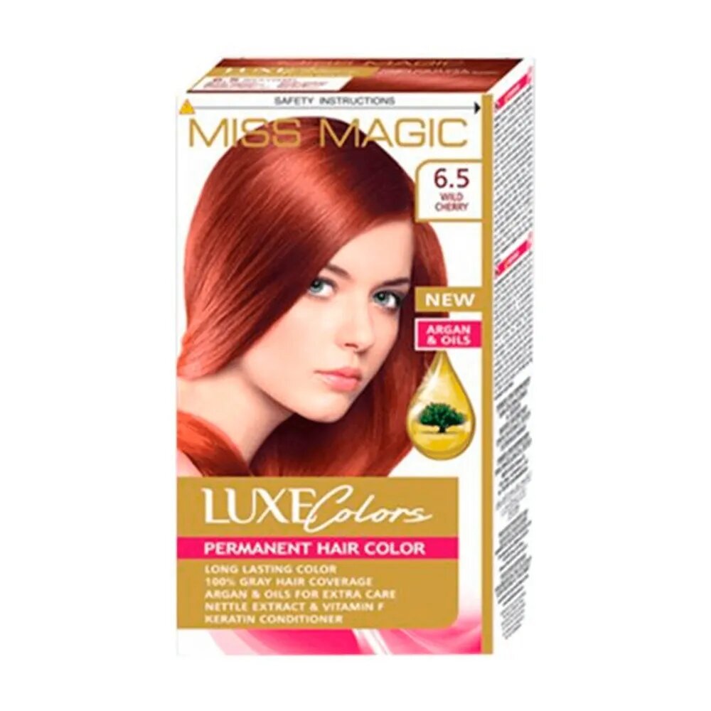 Miss Magic Стойкая краска для волос "LUXE COLORS" 6.5 - дикая черешня