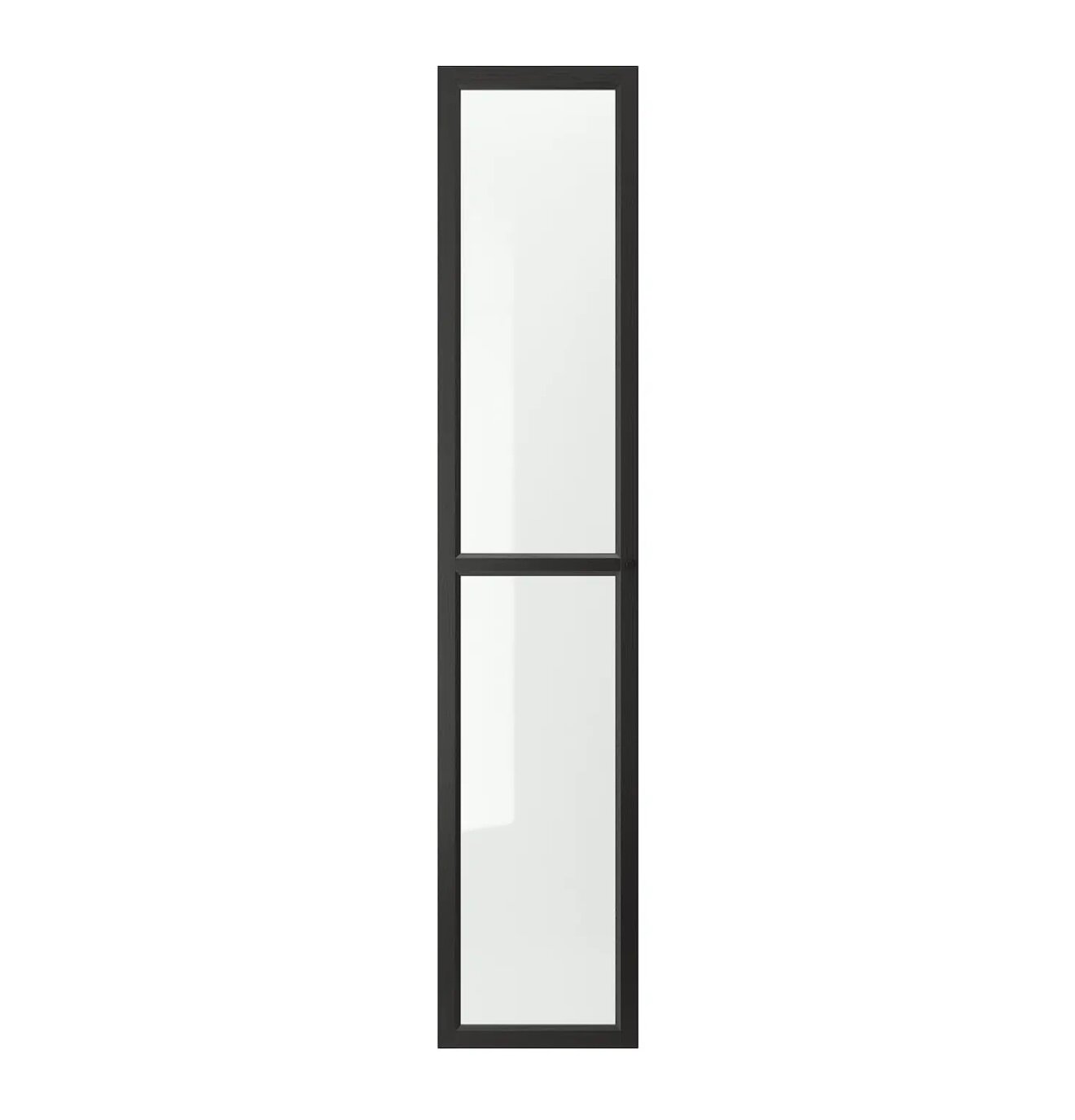 Стеклянная дверь, черно-коричневый 40×192 СМ IKEA OXBERG оксберг 903.833.96