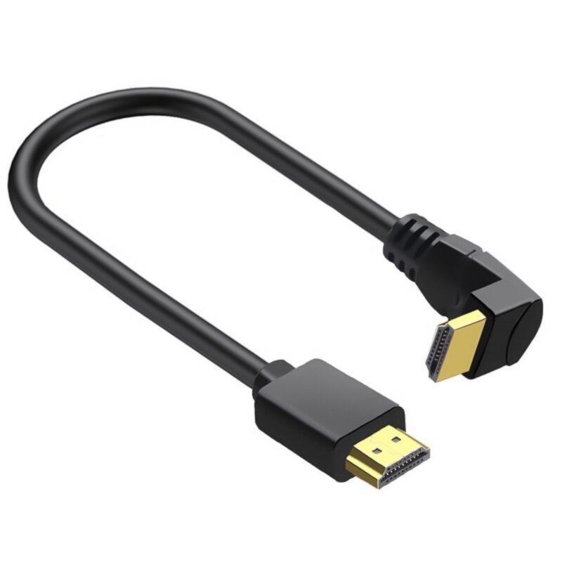 Кабель HDMI2.0 от мужчины к мужчине с углом наклона 90°, 4K60Hz HD-видео кабель-0,6 метра-наклониться