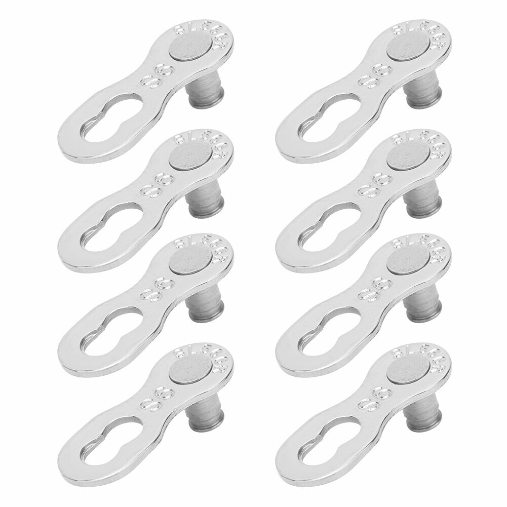 4 пары стальных велосипедных скоростных цепей, соединительные звенья, аксессуары для велоспорта, 9 скоростей, серебристый цвет.