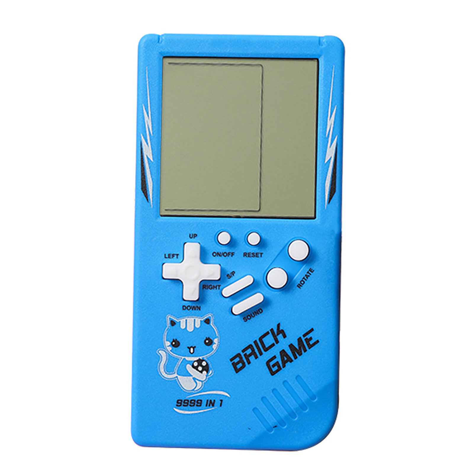 Портативная классическая игровая консоль с большим экраном, образовательная карманная ретро игровая консоль, игрушка для детей, синяя