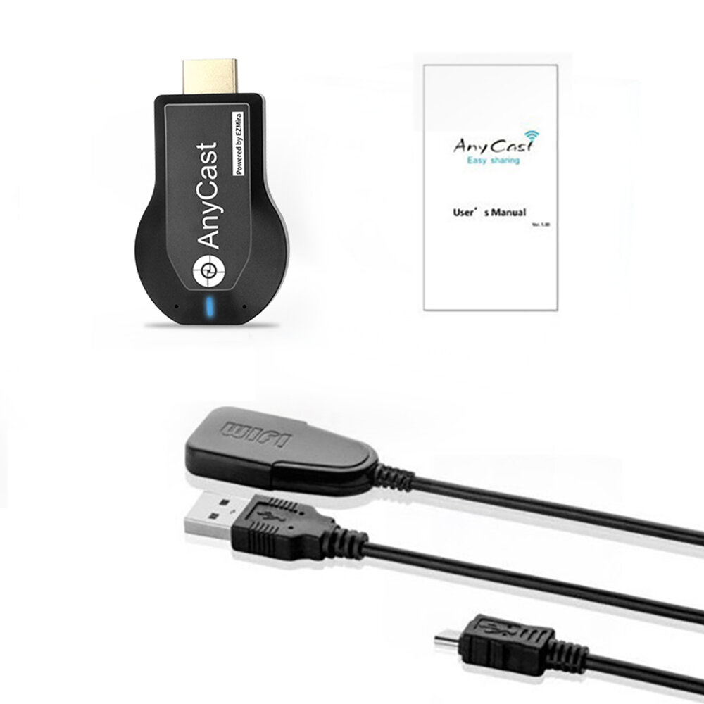 Anycast M2 Plus Airplay 1080P беспроводной WiFi-дисплей ТВ-тюнер с функцией приёма HD TV Stick Miracast, совместимый с iOS/Android/Windows/MacOS