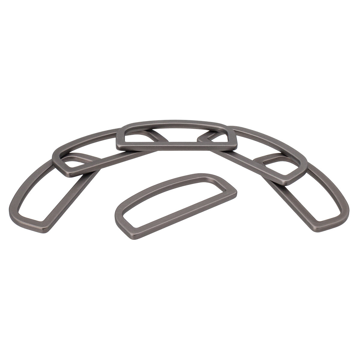 Полукольцо литое декоративное 38мм (45*20мм) металл (Pewter олово (черный никель)), 6 шт