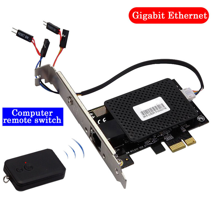 Настольный ПК 1000 Мбит/с Гигабитная Сетевая карта Ethernet PCI-E RJ45 с Дистанционным управлением
