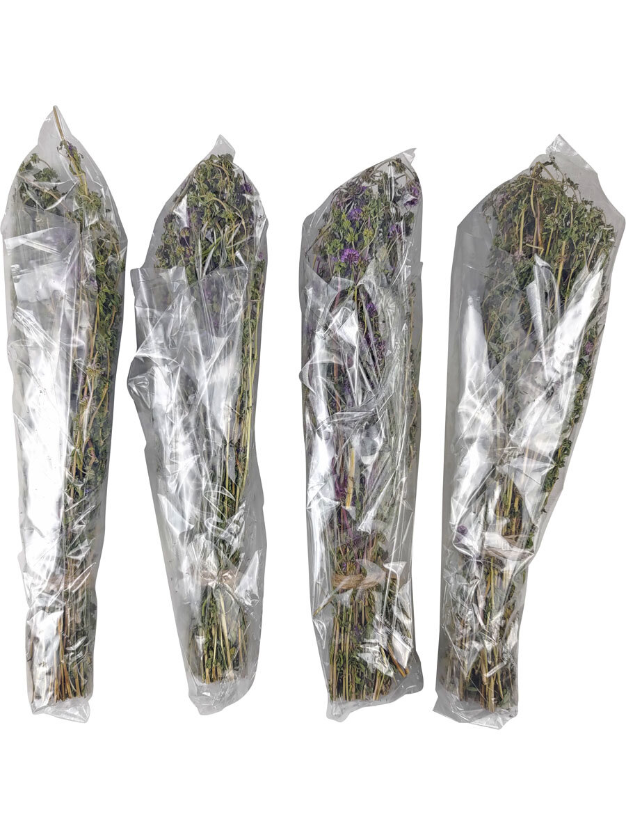 Набор травяных веников из мяты горной Суши Веник (4 шт.), урожай 2025