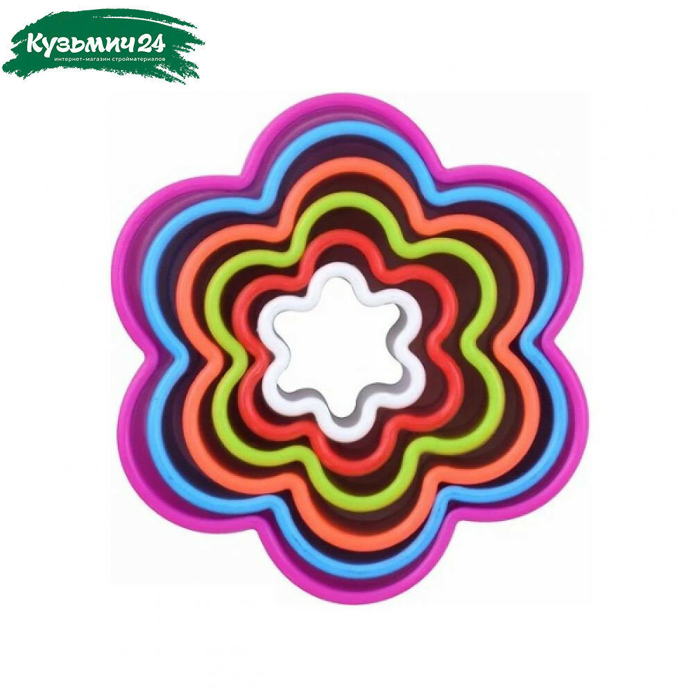 Набор кулинарных форм Мультидом Цветок 6 шт D3,3~9,5 см MS8-85