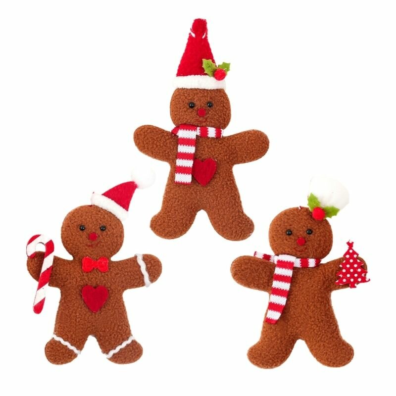 3 Рождественских украшения для пряничного человечка-Рождественская шапочка человечка