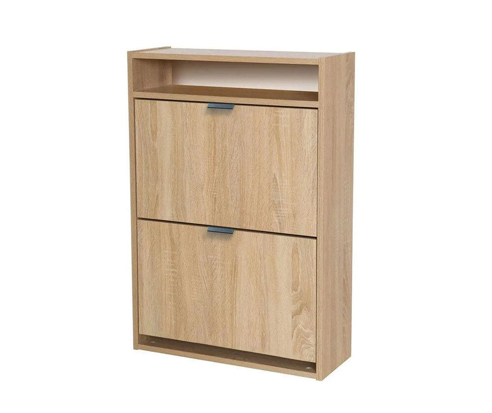 Обувница Комфорт К-2, дуб сонома, с 2 отделениями, 60x22x88 см